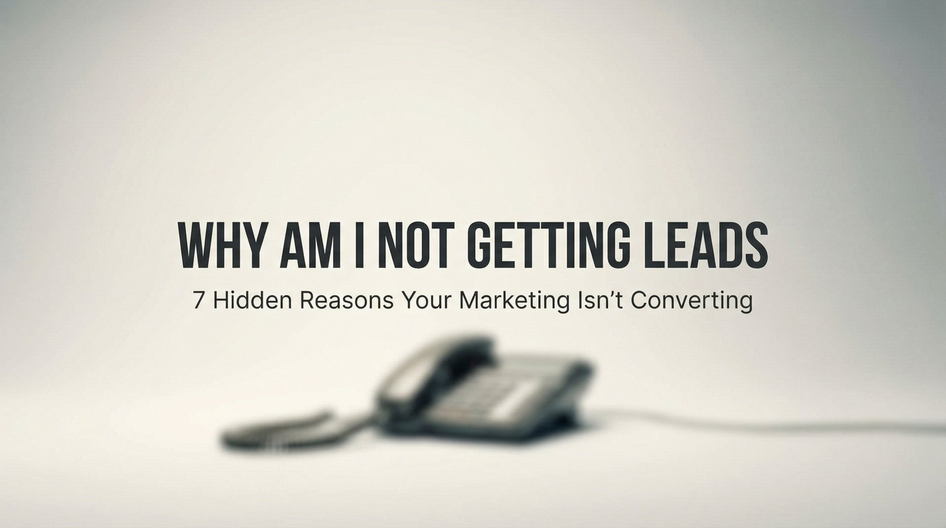 Why Am I Not Getting Leads? 7 Hidden Reasons + Fixes